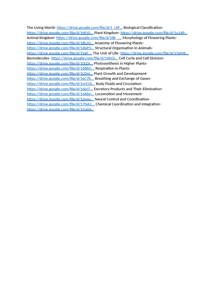 The Living World | PDF