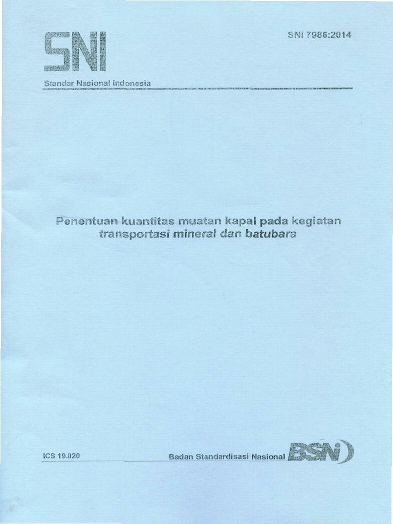 001 - SNI - Draft Survey | PDF