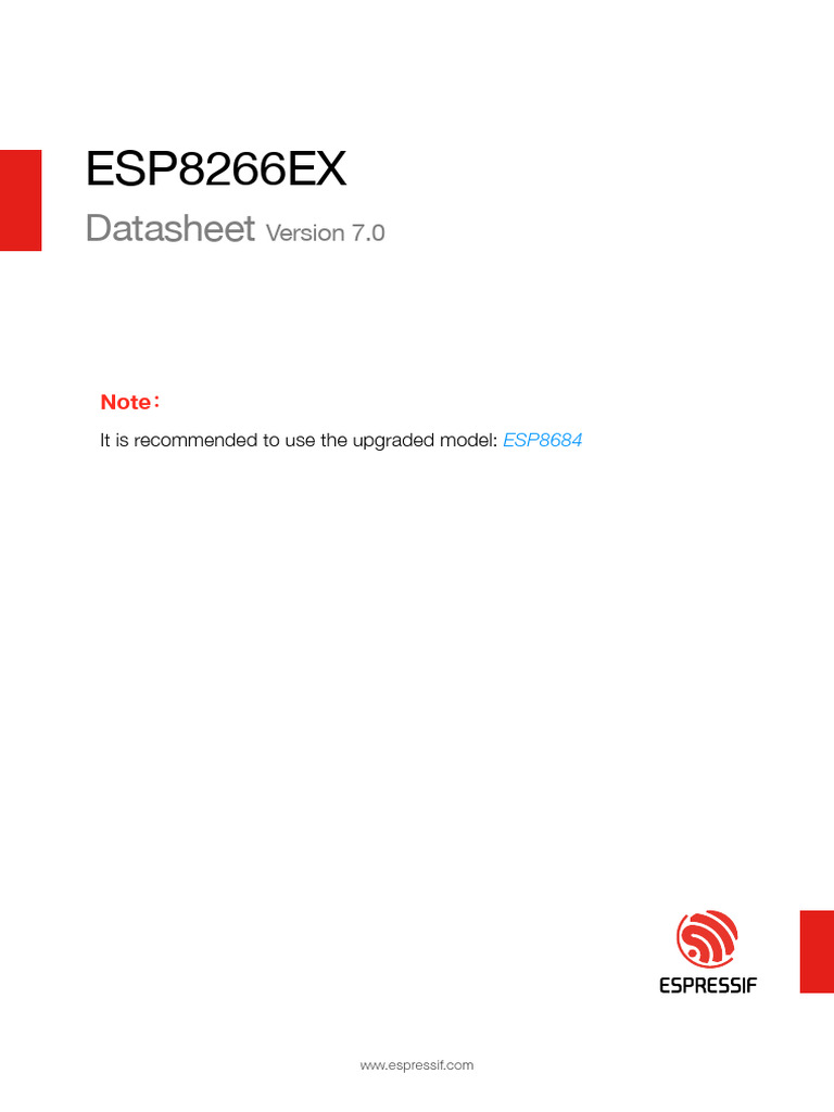 ESP8266EX Datasheet Overview | PDF | Microcontroller | Wi Fi