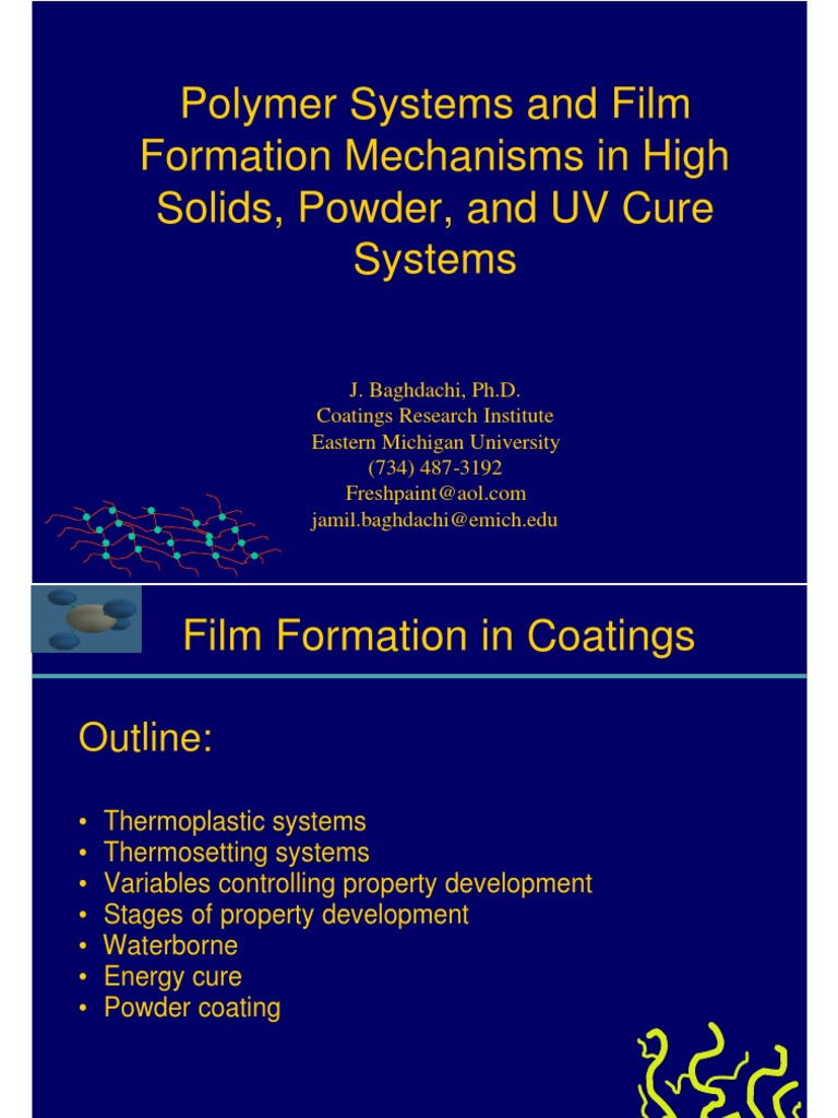 Polymer Systems and Film Formation Mechanisms in High | PDF | Cross Link | Polymers