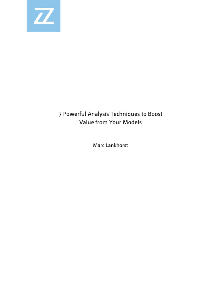 7 Powerful Analysis Techniques To Get More Value From Your Models | PDF
