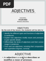 Understanding Adjectives in English | PDF | Adjective | Noun
