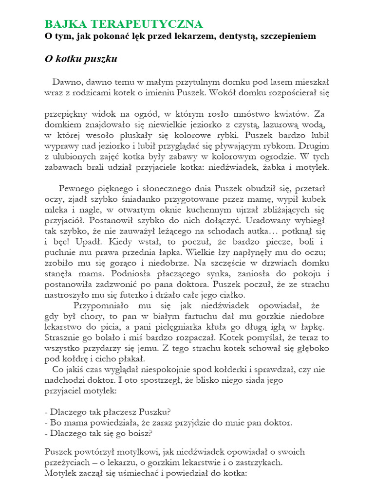 Bajka Terapeutyczna 2 | PDF