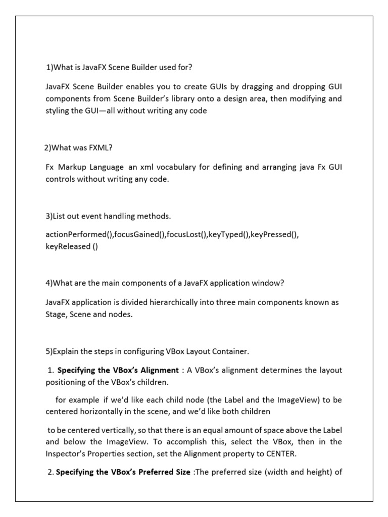 5th Unit Assignment Question and Answer | PDF | Button (Computing ...