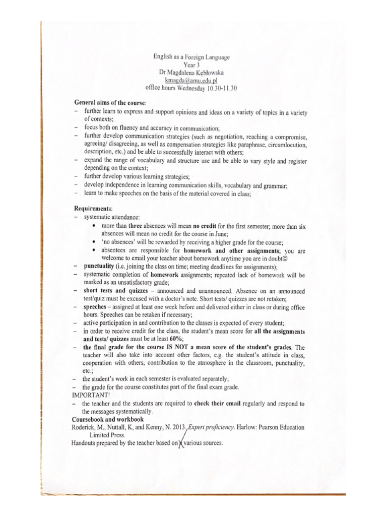 English As A Foreign Language | PDF