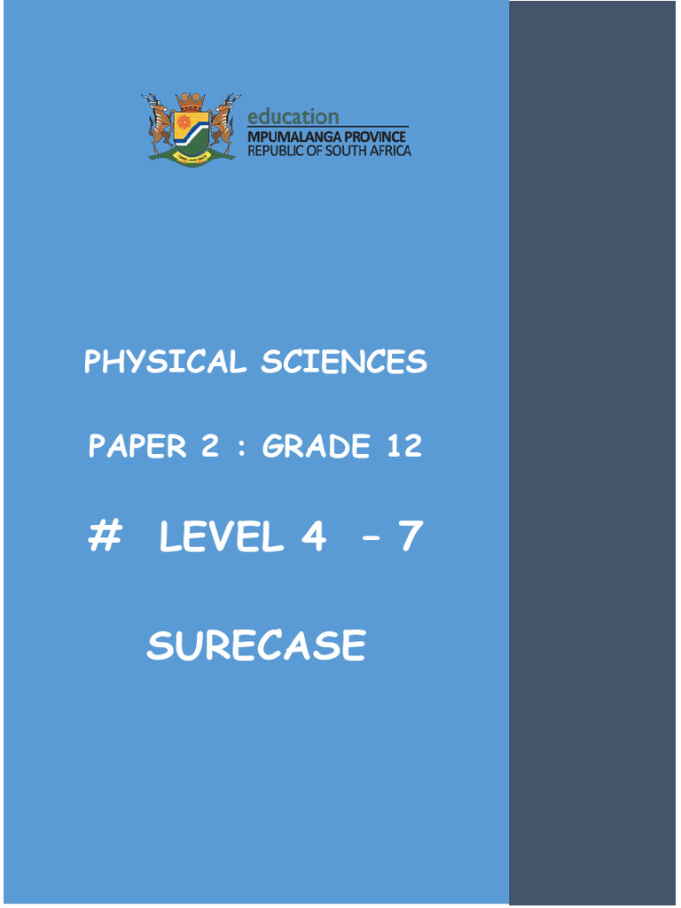 Paper 2 Level 4- 7 Last Push Manual Physcal Sciences 2025 | PDF ...