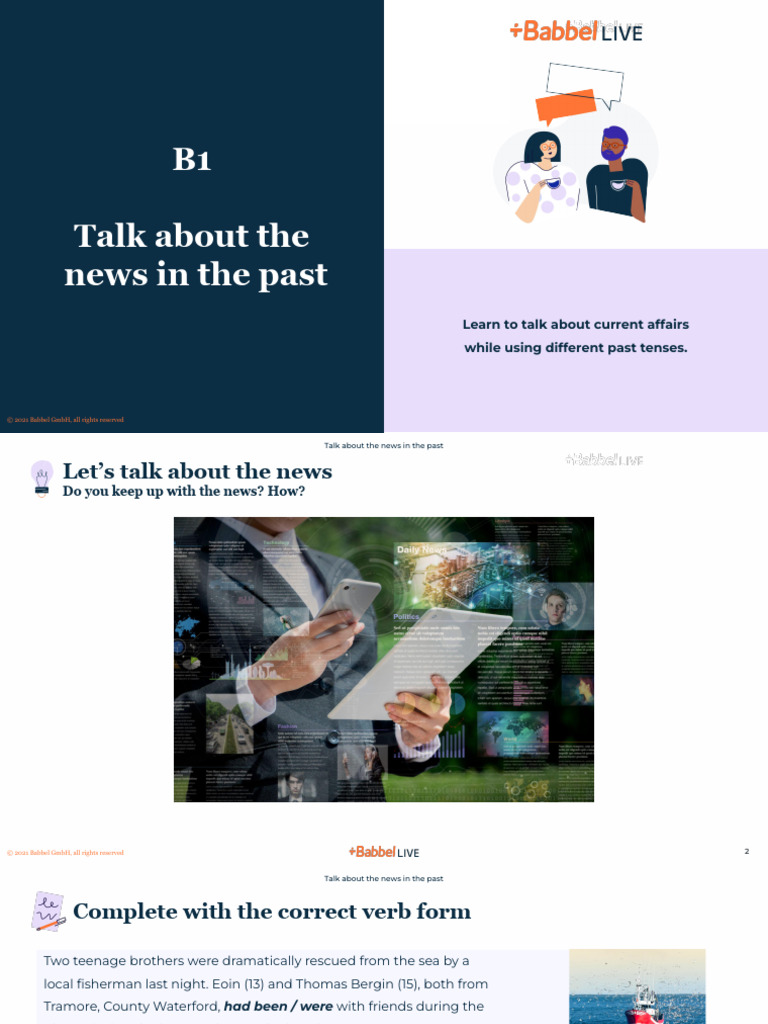 Discussing Past News Events | PDF | Linguistics