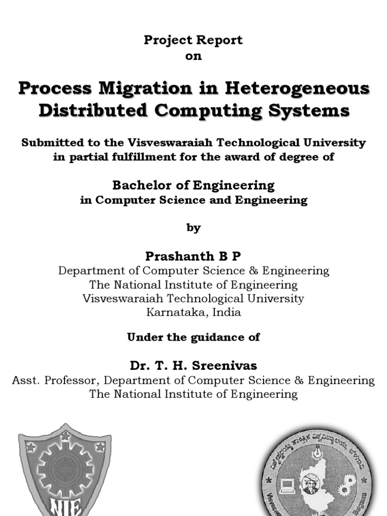 Process Migration in Heterogeneous Distributed Computing Systems | PDF | Process (Computing ...