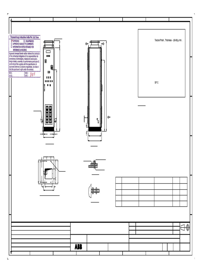 Ga Sch Bom Feeder Section Thyssen Pt Mega 4201052682 r2 Approved | PDF