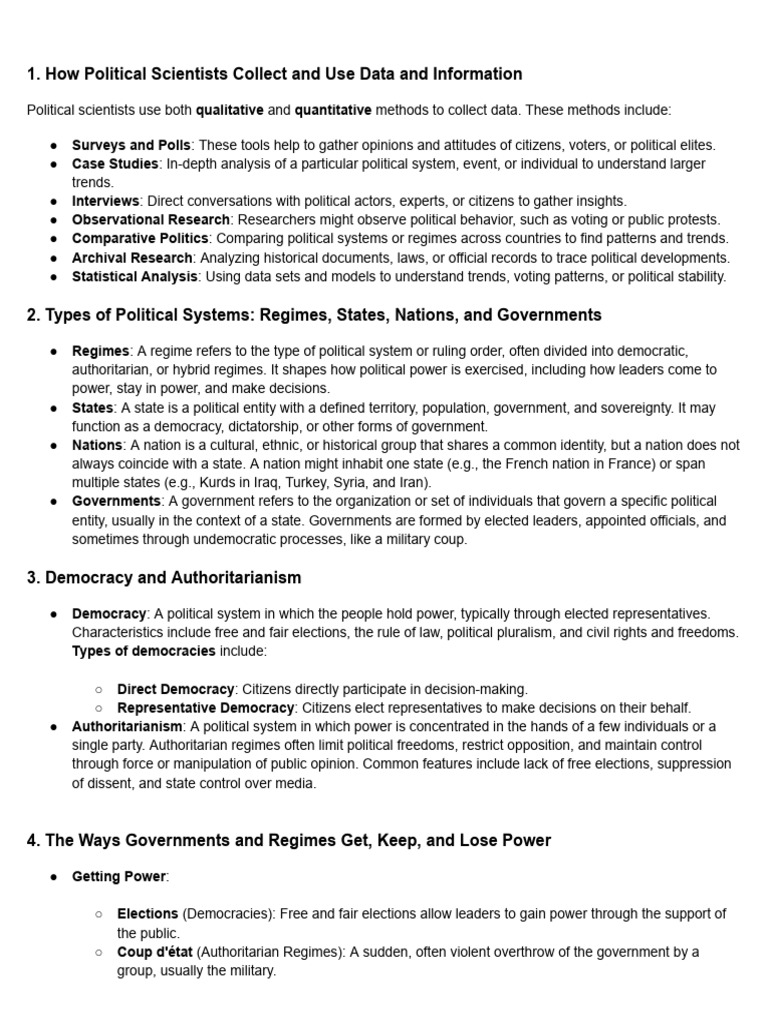 Political Science Data Collection Methods | PDF | Legislature | Elections