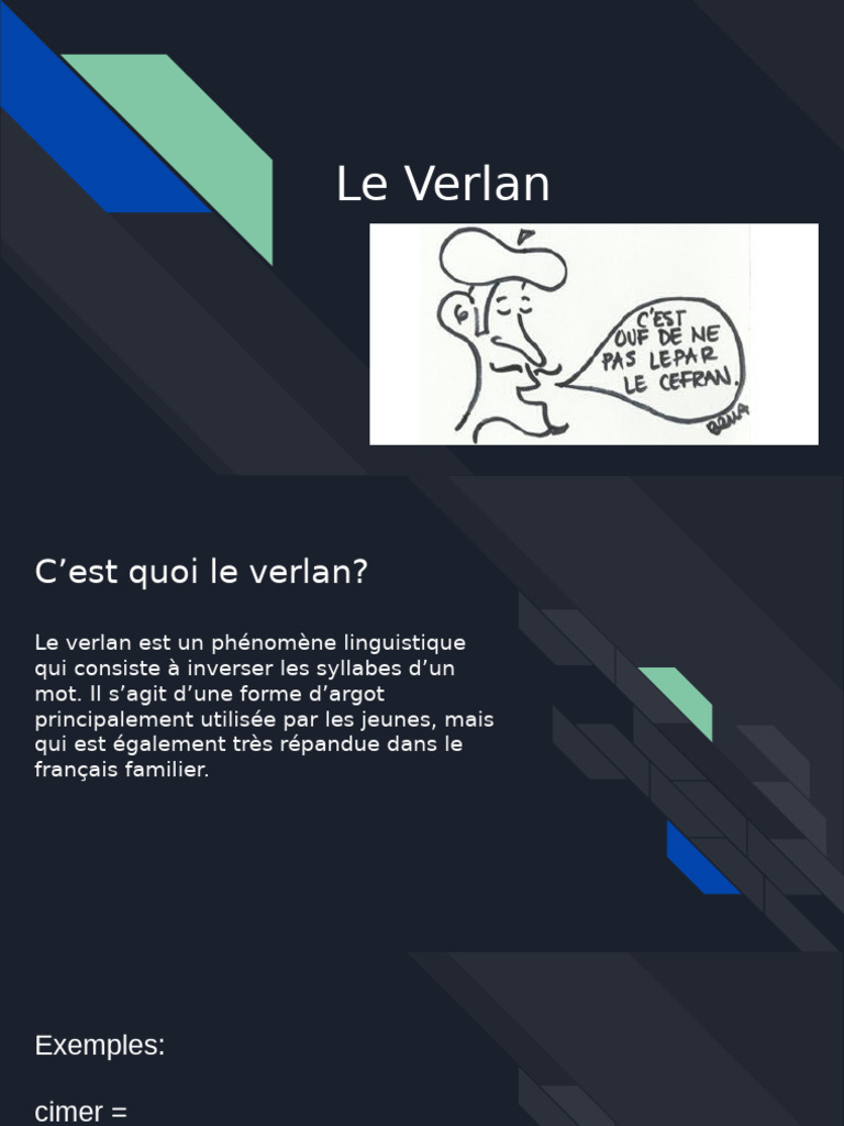Liste de mots en verlan expliqués | PDF