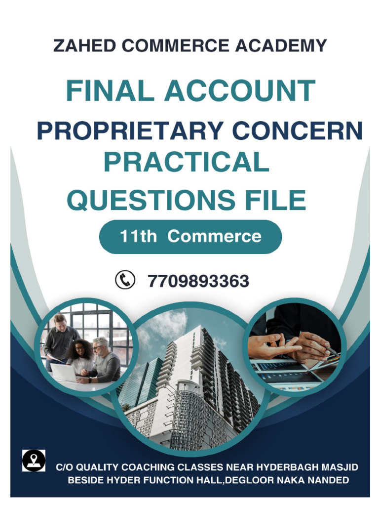 Cover Page Final Account | PDF | Debits And Credits | Bad Debt