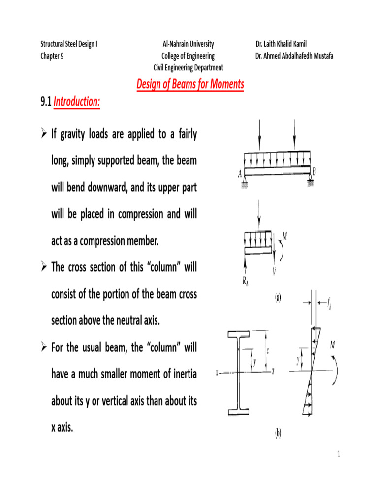 Design of Beams For Moments-Shear and Biaxial Bending | PDF | Beam (Structure) | Buckling