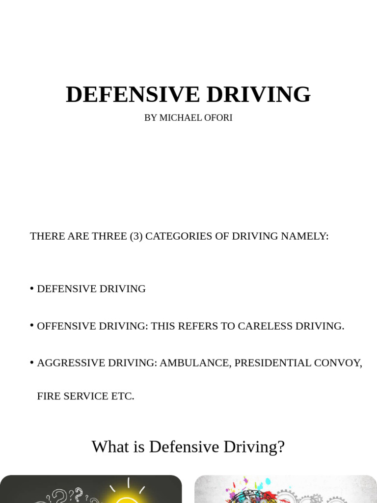 Defensive Driving | PDF | Driving | Seat Belt