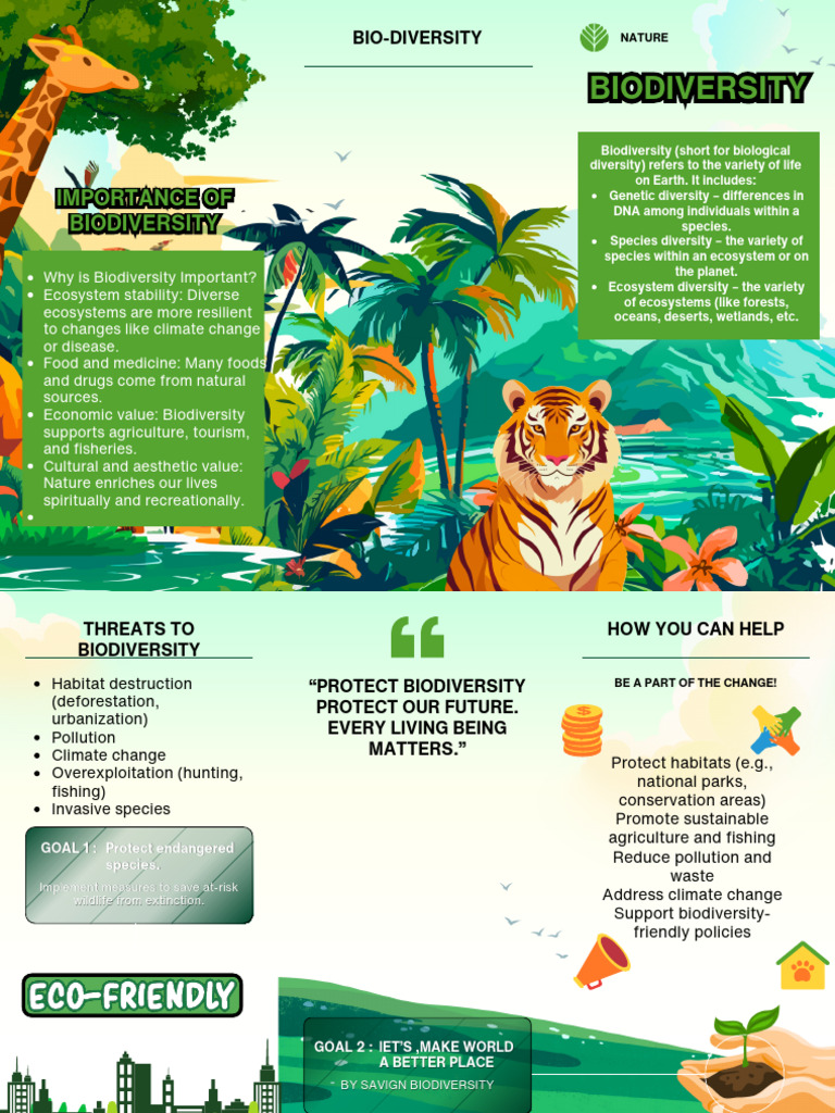 Green and White Illustrative World Wildlife Day Campaign Trifold ...