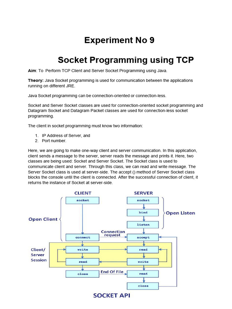 Expt 9 CN | PDF | Network Socket | Port (Computer Networking)