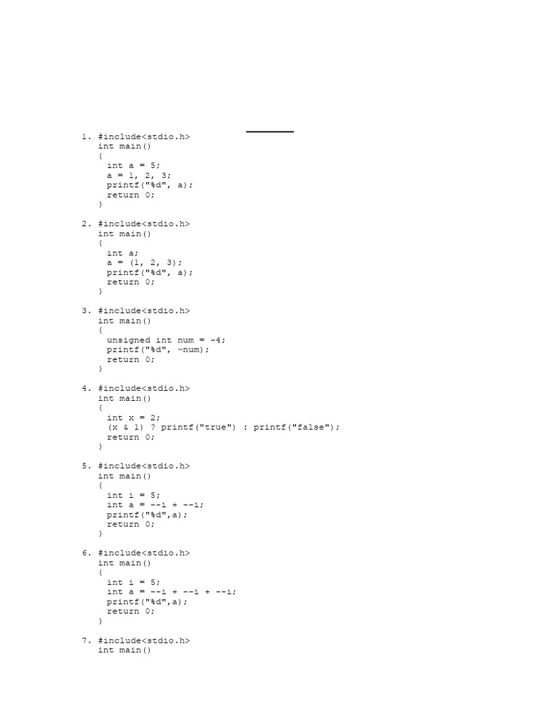 C Tricky Questions | PDF | Software | Computer Engineering
