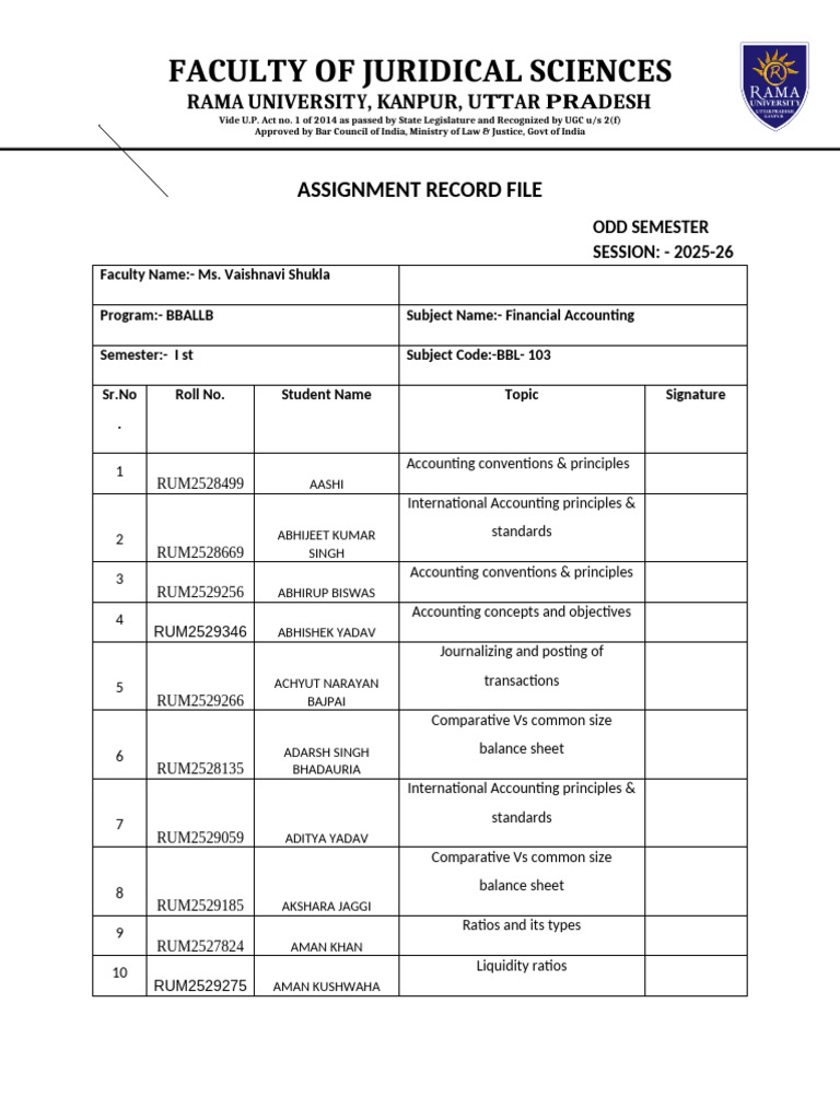 BBALLB Financial Accounting Assignments | PDF | Accounting | Financial ...