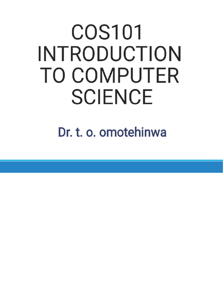 COS 101 History of Computer | PDF
