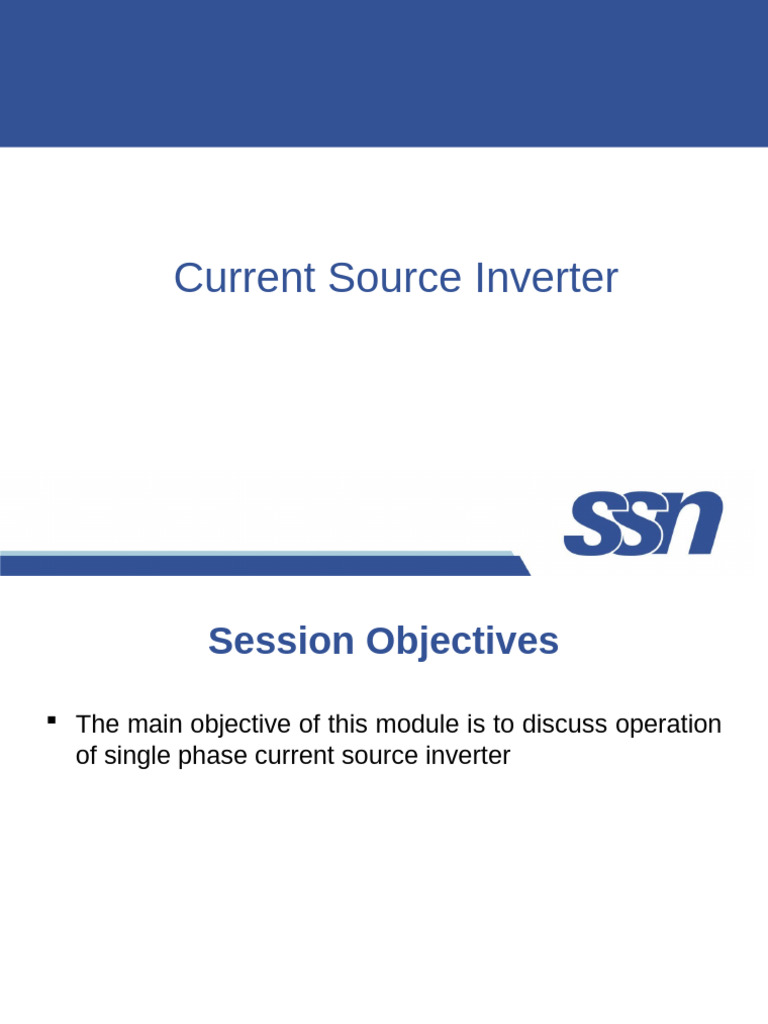 Current Source Inverter Overview | PDF