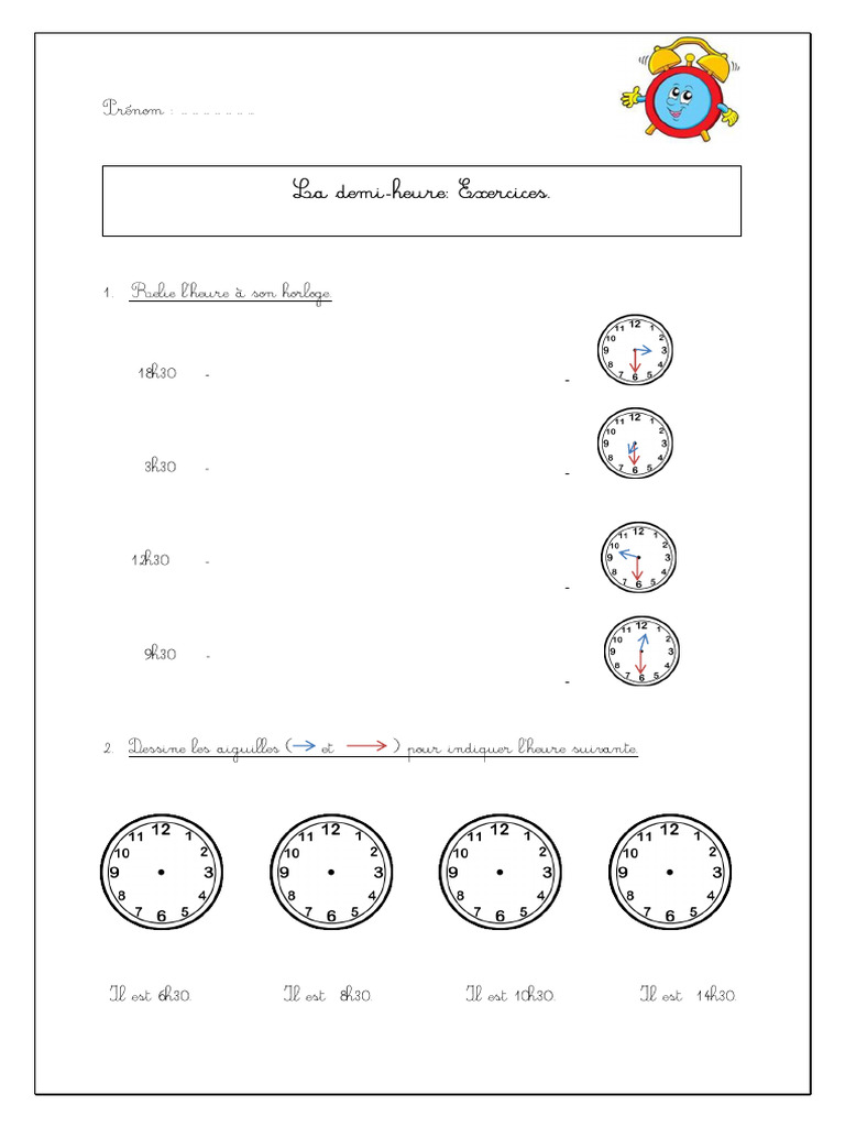 Exercices La Demi-Heure | PDF