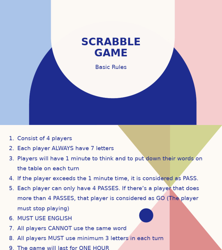 SCRABBLE Game Rules for 4 Players | PDF