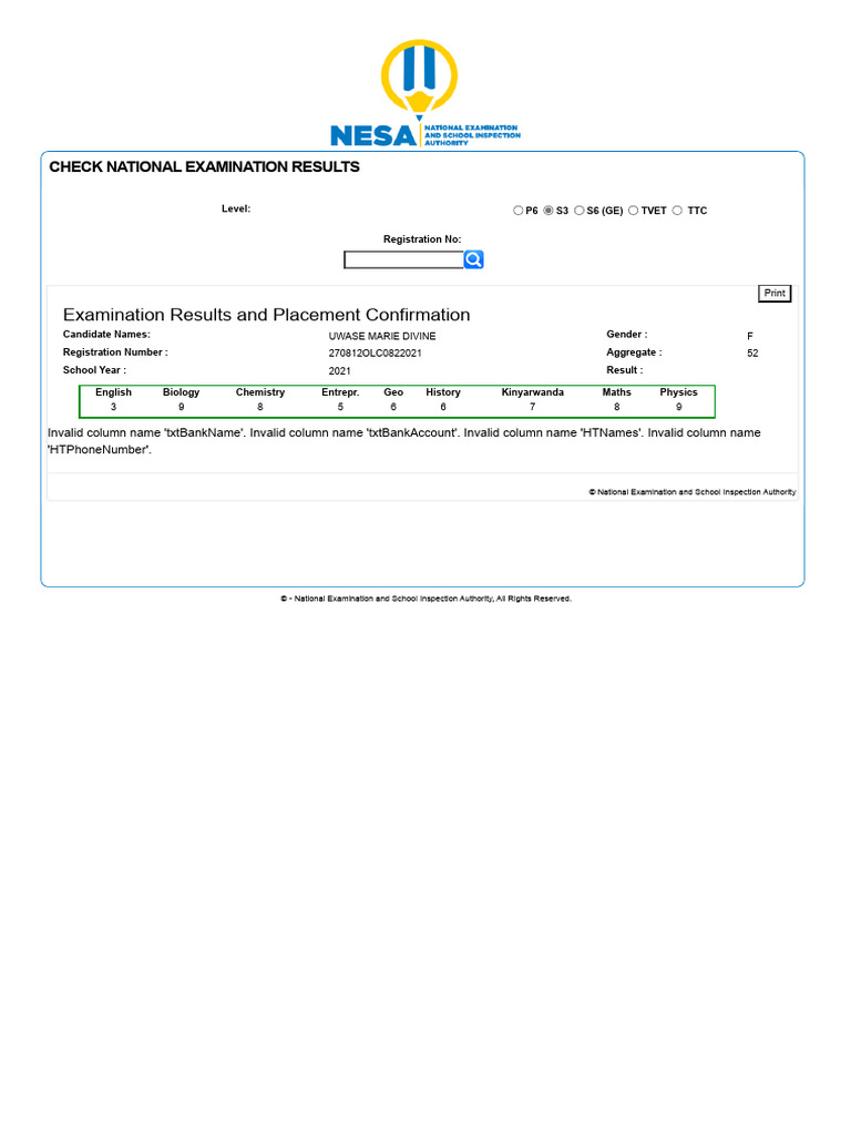 National Examination and School Inspection Authority | PDF