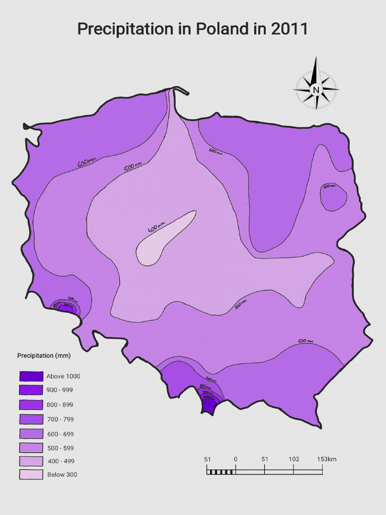 Isoline Map of Precipitation | PDF