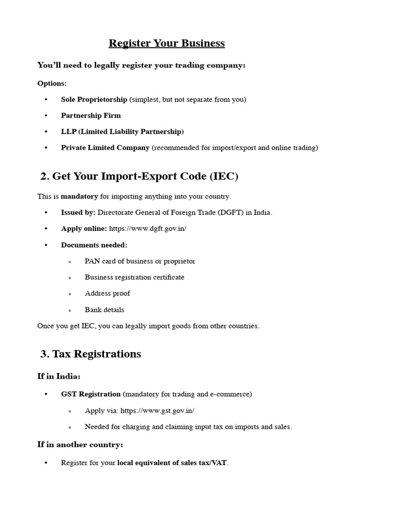 Steps to Legally Register Your Business | PDF | Business | Customs