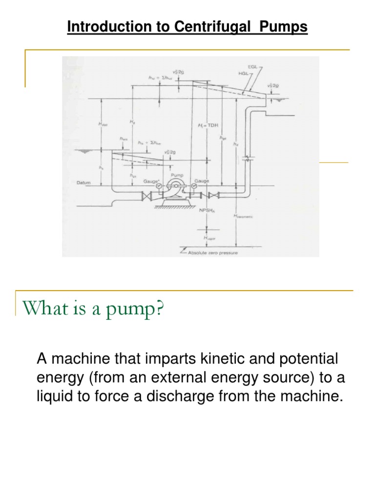 Introduction To Centrifugal Pumps | PDF | Pump | Continuum Mechanics