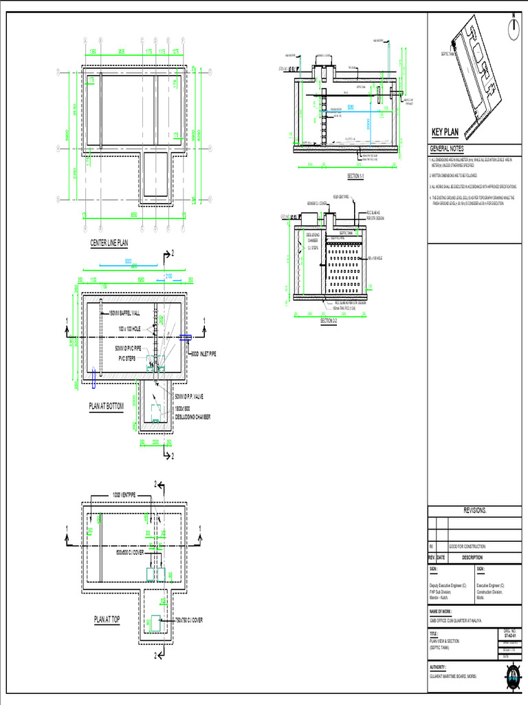 Septic Tank and Soak Well Plan | PDF | Hydraulic Engineering | Building ...