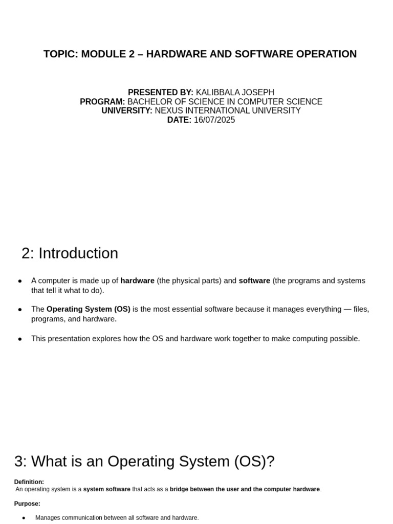 Understanding OS and Hardware Functions | PDF | Operating System ...