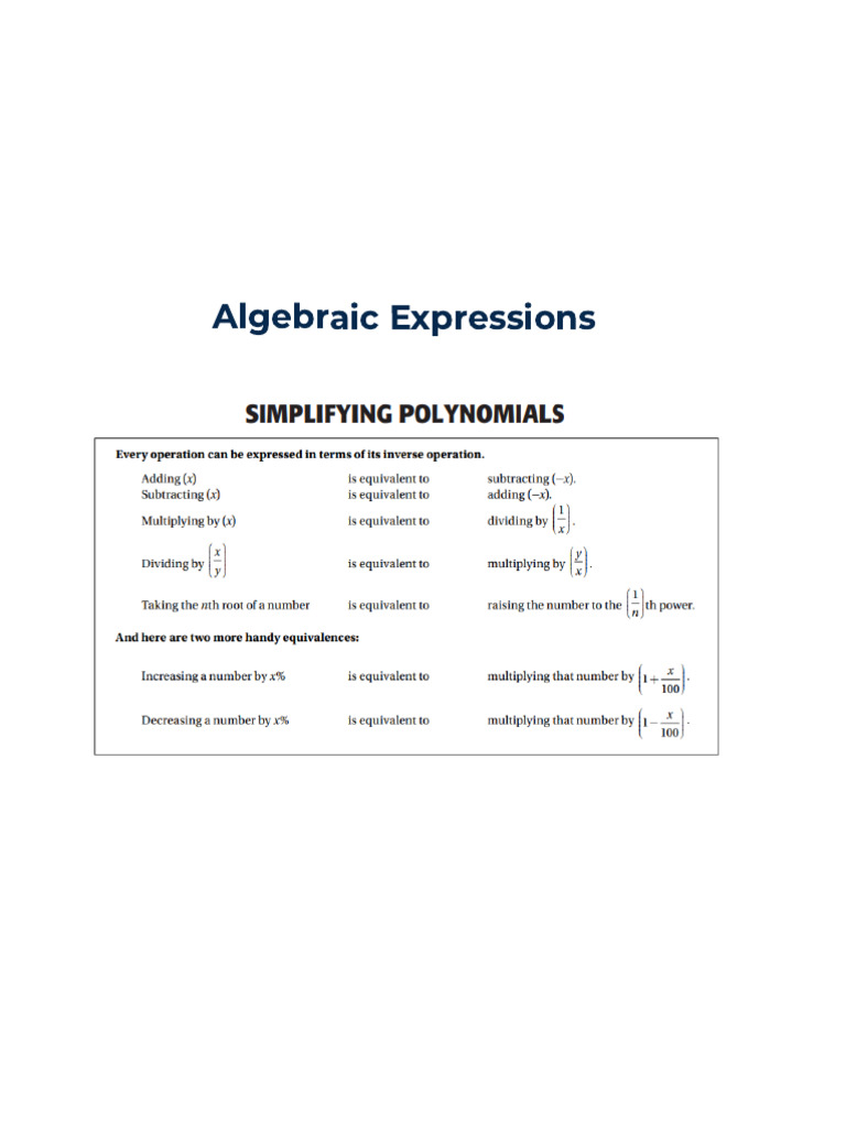 3 Algebric Expression | PDF