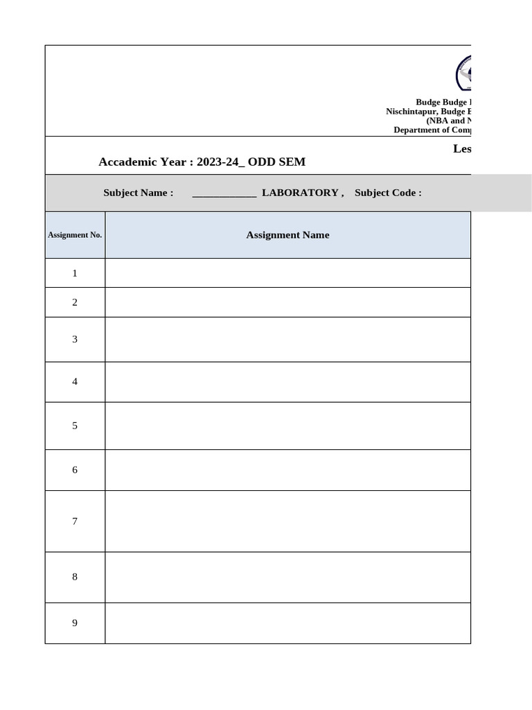 Lab Lesson Plan | PDF