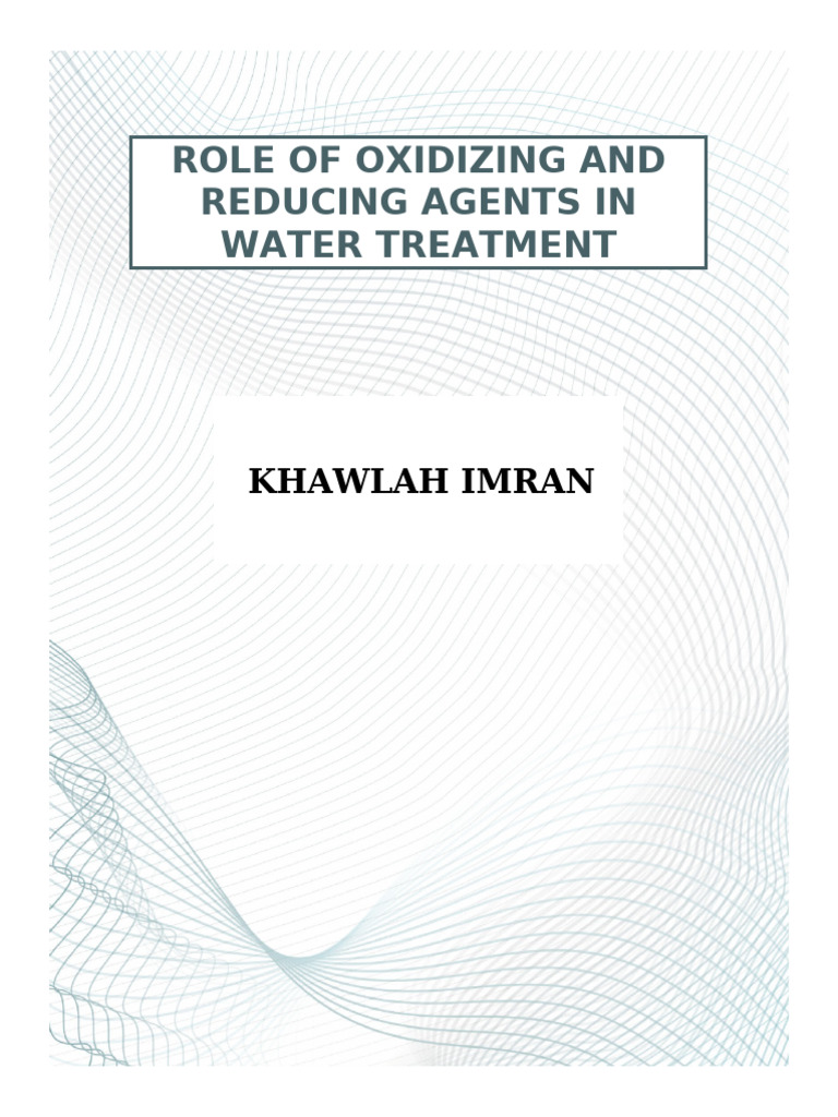 Role of Oxidizing and Reducing Agents in Water Treatment | PDF
