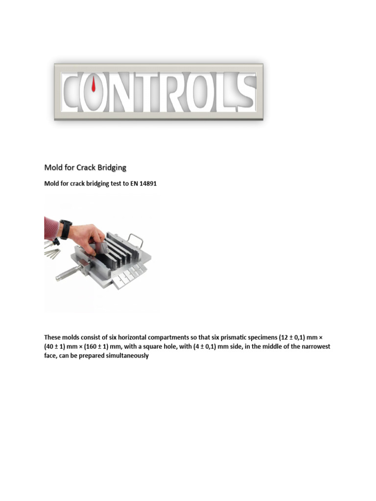 Gang Mold For Crack Bridging-Controls | PDF