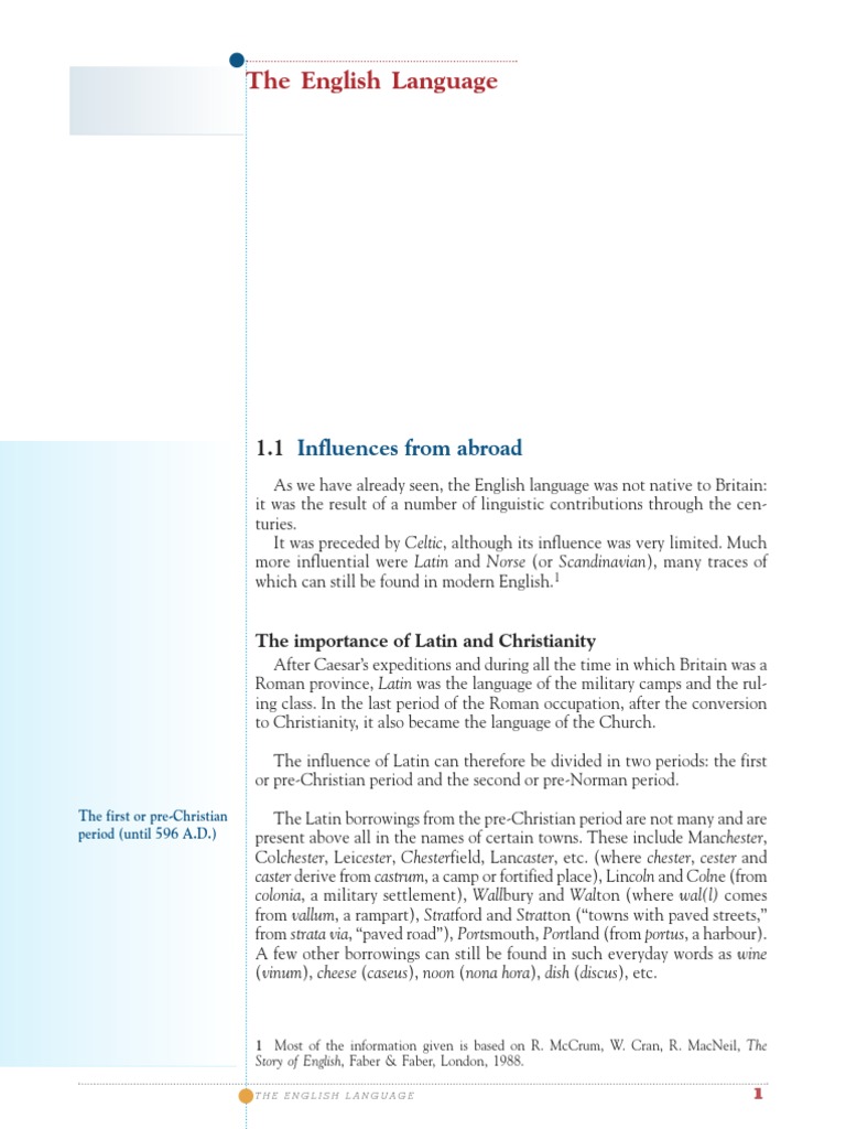 The English Language: Influences From Abroad | PDF | Scotland | Normans
