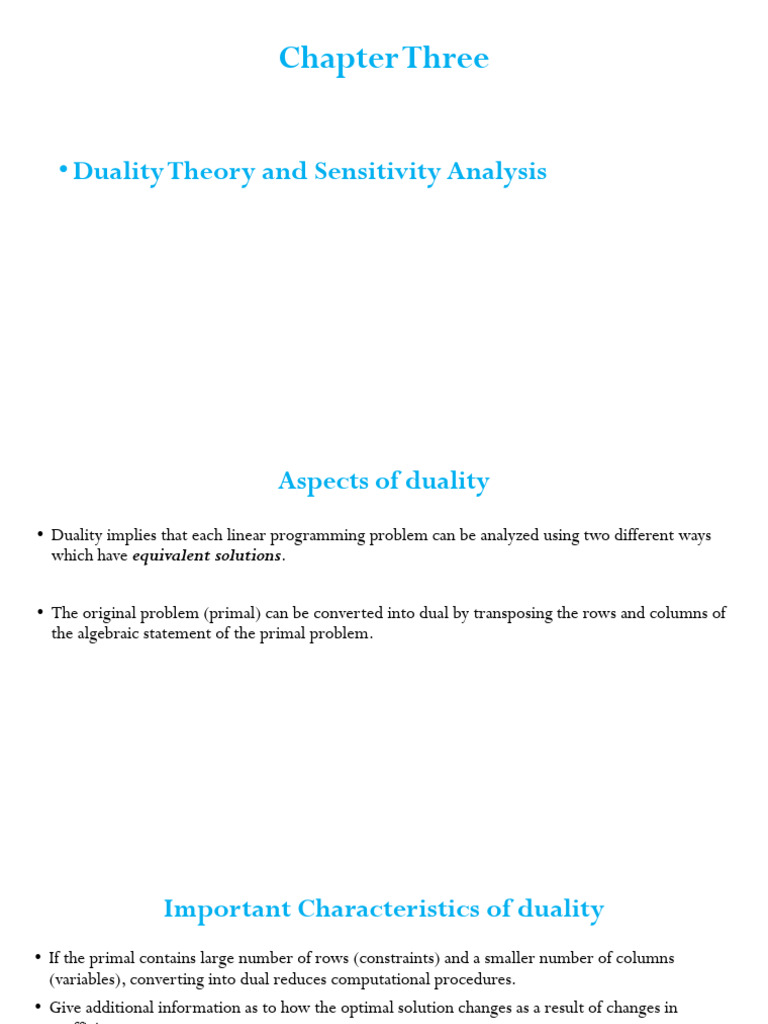 Operation Research Chapter 3-4ppt | PDF | Mathematical Optimization | Algorithms