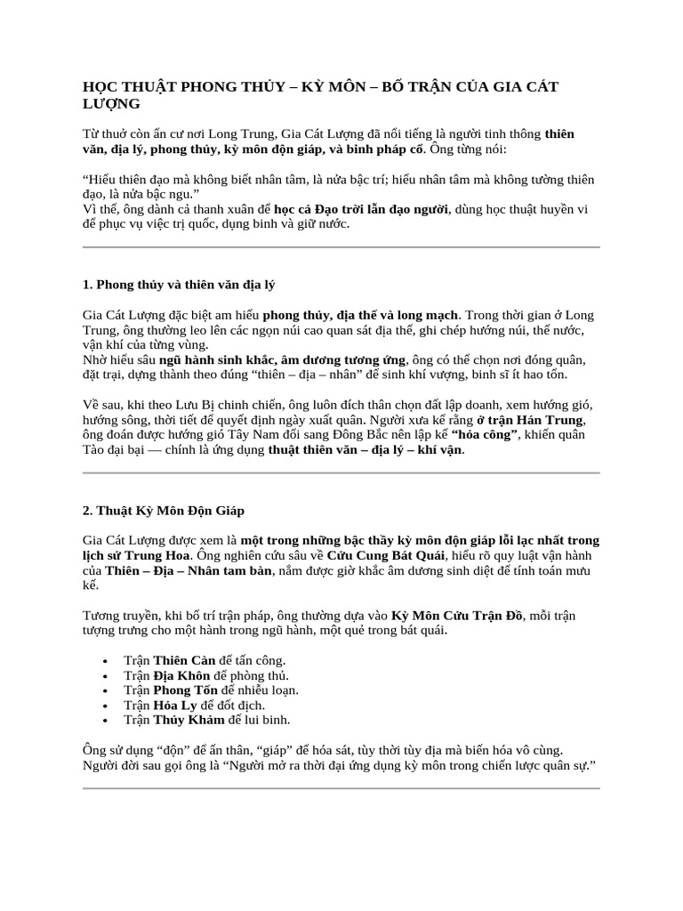 Học Thuật Phong Thủy | PDF