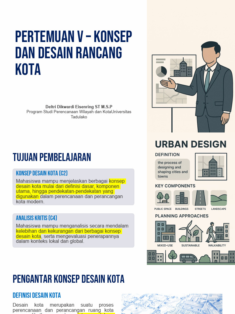Pertemuan V Konsep Dan Desain Rancang Kota | PDF