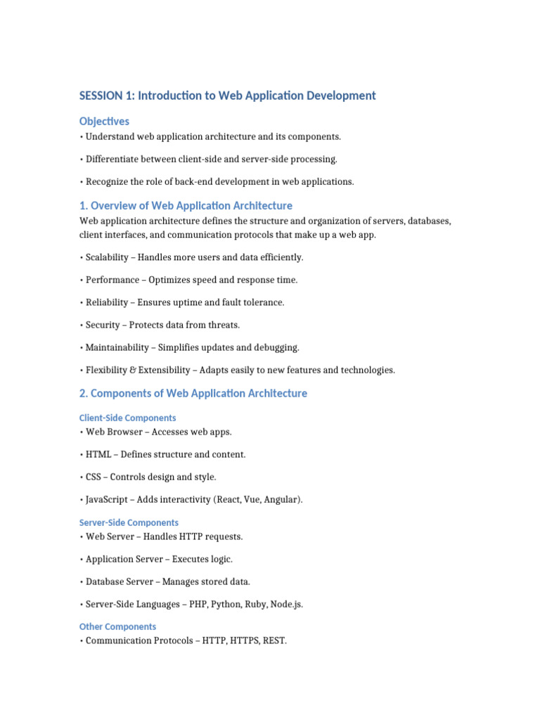 Web Application Development Overview | PDF | Web Application | World ...