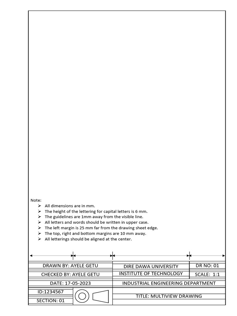 Multiview Drawing Guidelines | PDF