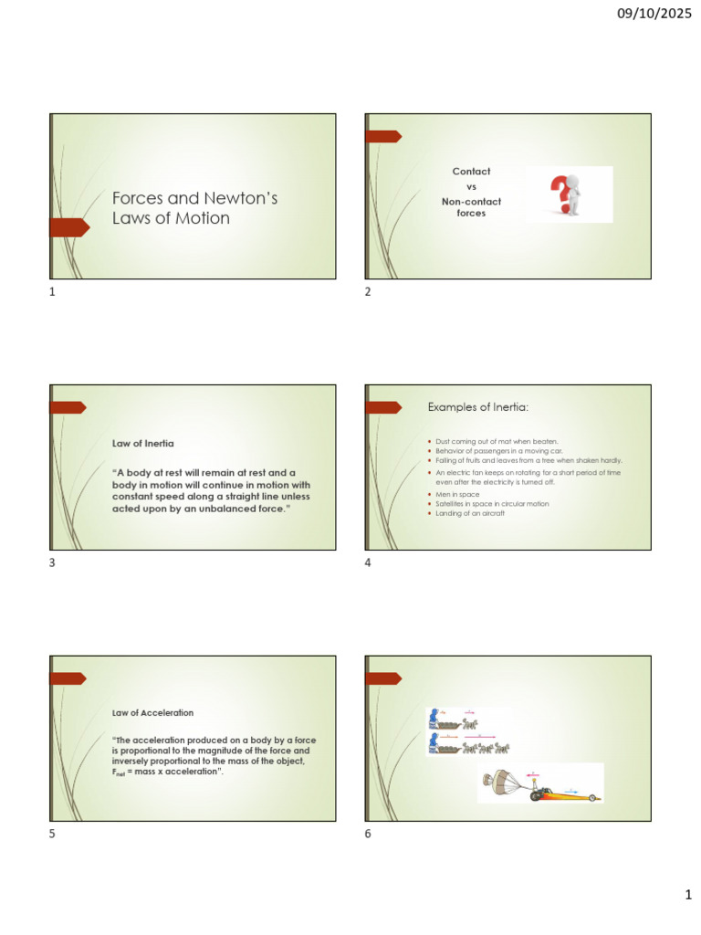 Forces and Newtons Laws of Motion - PPT Notes | PDF | Force | Friction