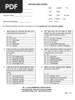 KOOS Knee Survey in Spanish (US) | PDF | Knee | Osteoarthritis