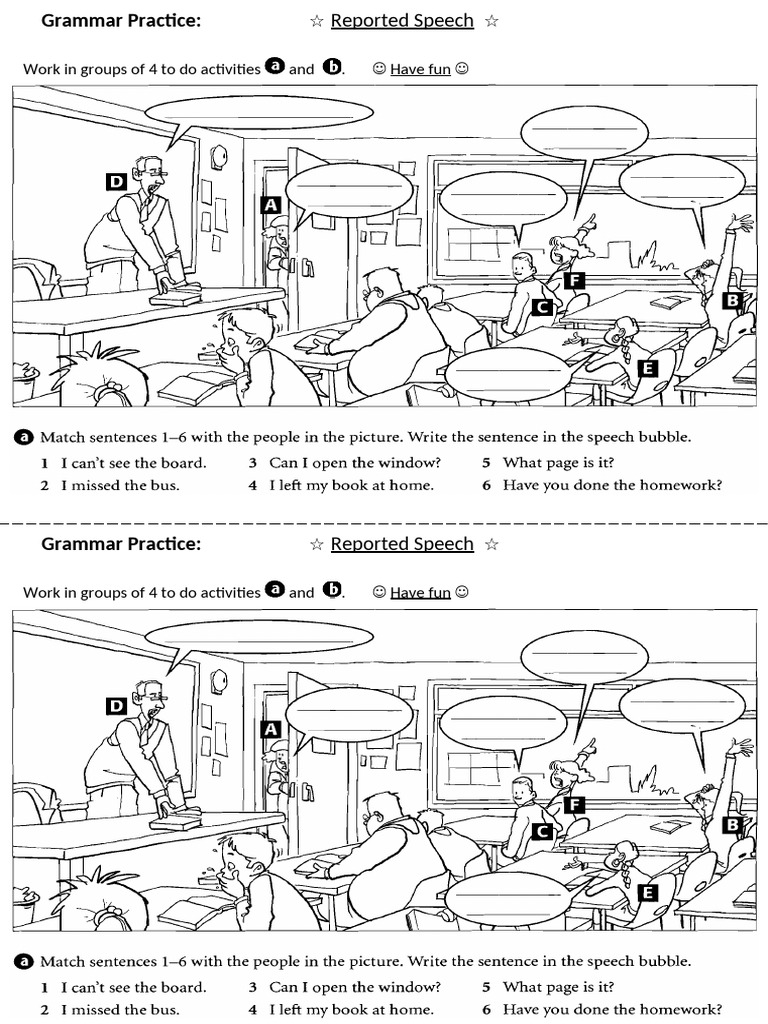 Reported Speech - by Me - Funny Activity Share | PDF
