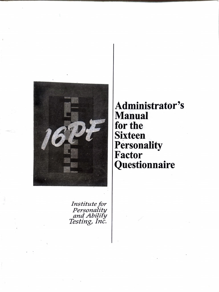 16PF Manual | PDF