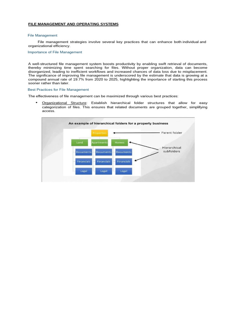 File Management and Operating Systems | PDF | Operating System ...