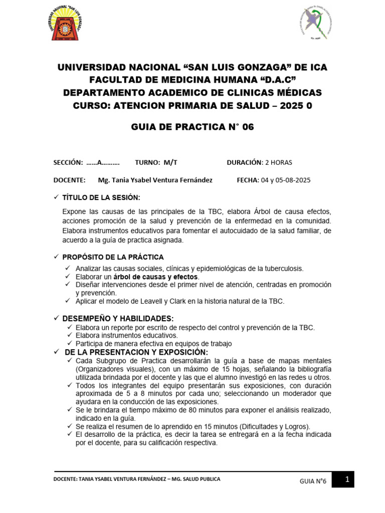 Guía de TBC MINSA 2025 | PDF | Tuberculosis | Salud pública