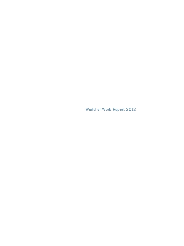 World of Work-2012 | PDF | Austerity | Unemployment