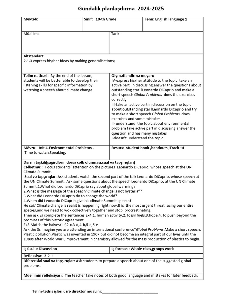 10th Grade English Lesson Plans 2024-2025 | PDF | English Language | Phrase